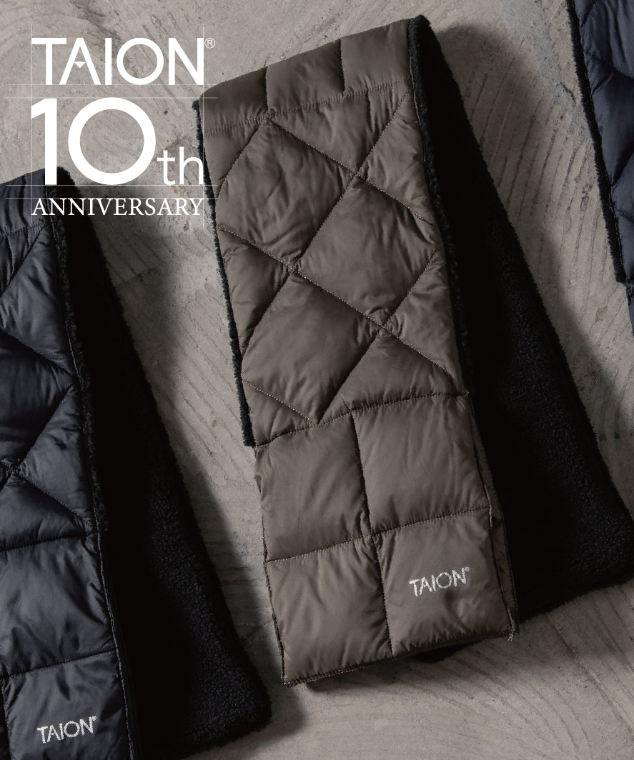 クレイジーキルト リバーシブルダウンボアマフラー※10周年記念商品 – TAIONインナーダウン公式ブランドサイト